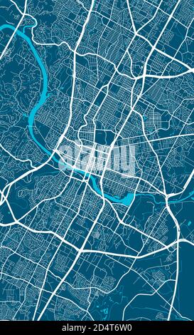 Vector map of Austin. Street map poster illustration. Austin map art ...