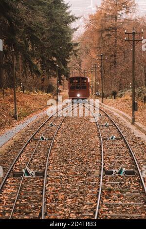 Beautiful shot of a tram railway in Heidelberg, Germany Stock Photo - Alamy