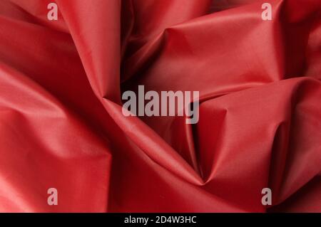 Abstract Red Background. Crumpled fabric Stock Photo - Alamy