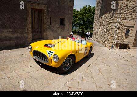 san marino, italy, 18 may 2012, mille miglia rally for historic cars ...