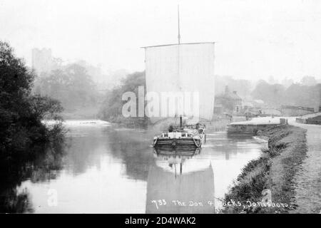 Conisbrough river canal ferry Stock Photo - Alamy