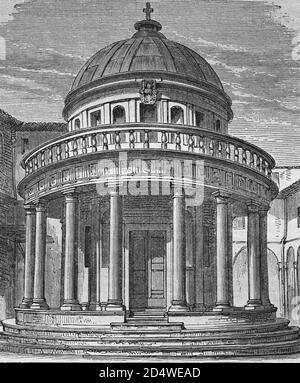 San Pietro in Montorio. The Tempietto built by Donato Bramante (1444 ...