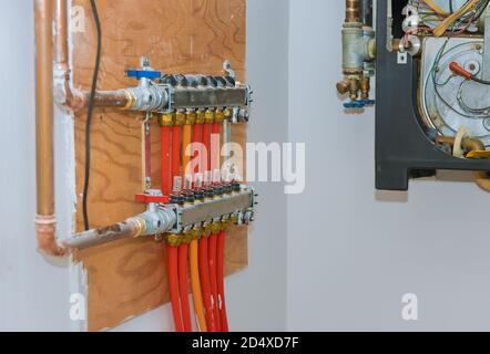 Underfloor Central Heating pipes underfloor installation, Control ...