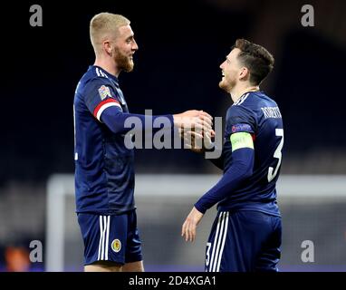 Scotland's Andy Robertson celebrates after the FIFA World Cup European ...