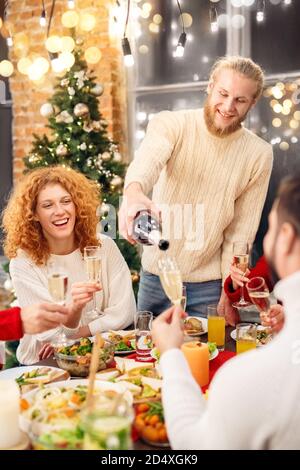 They're celebrating New Year together Stock Photo - Alamy