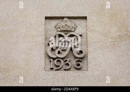 Rare King Edward VIII 1936 monogram on exterior of post office in ...