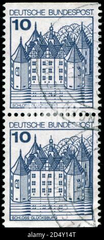 The 1990 stamps from Berlin, Germany, depict significant cultural and ...