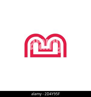 letter mu stripes line geometric logo vector Stock Vector Image & Art ...