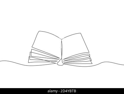 Knowledge One line drawing on white background Stock Vector Image & Art ...