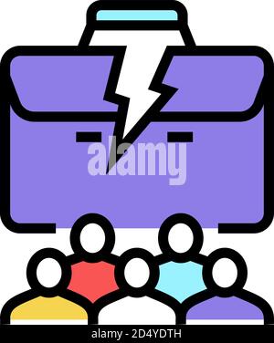 people lost job color icon vector illustration Stock Vector Image & Art ...