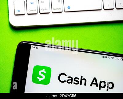 In this photo illustration a Cash App seen displayed on a smartphone ...