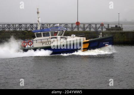 Troon Harbour Entrance,Troon, Ayrshire, Scotland, UK. View of ...