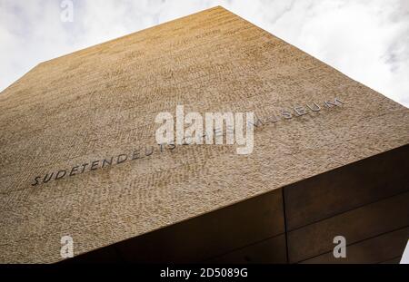 Munich, Germany. 12th Oct, 2020. The lettering "Sudetendeutsches Museum ...