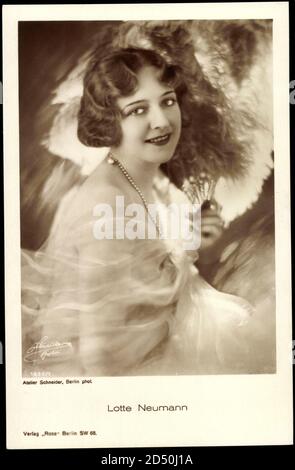 Schauspielerin Lotte Neumann, Ross Verlag 498 1 | usage worldwide Stock ...