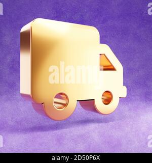 Truck icon isolated on 3d blue round button abstract illustration Stock ...