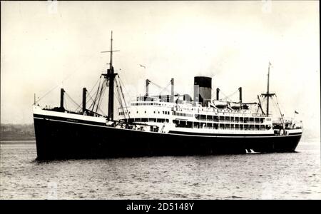 Shaw Savill Line, S.S. Athenic, Dampfschiff in Fahrt | usage worldwide ...