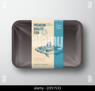 Premium Quality Mackerel Abstract Vector Packaging Design or Label ...