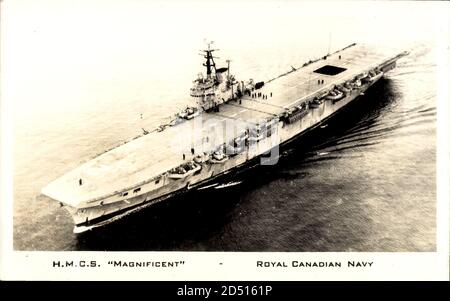 Royal Canadian Navy - HMCS Magnificent CVL 21, a Majestic-class light ...