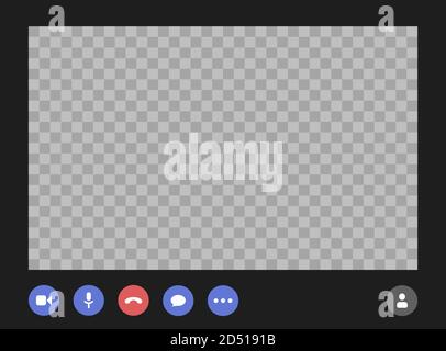 Zoom Interface Mockup. Video Call Interface Vector Illustration ...