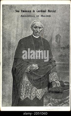'Le cardinal Mercier, archeveque de Malines, et Mgr. Heylen, eveque de ...