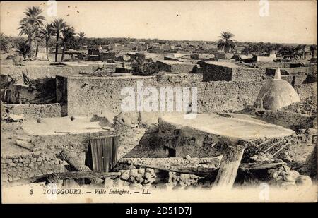 Touggourt Algerien, La Ville indigene et le Grand Desert, Häuser ...