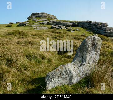 Middle Tor, Chagford Common on Dartmoor, Devon Stock Photo - Alamy