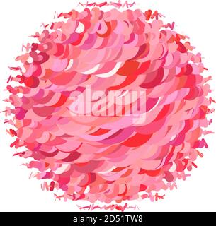Geometric circle element, shape. Segmented circle vector illustration ...