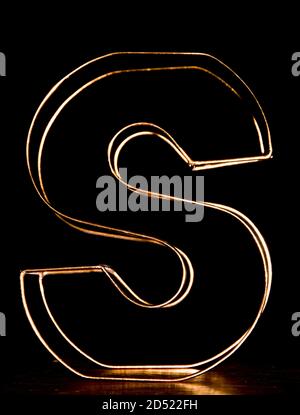 copper wire letter s Stock Photo - Alamy