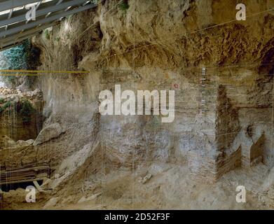 Abric Romani rock-shelter. Middle Paleolithic. Capellades. Spain ...