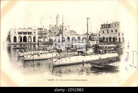 Alger Algerien, La Defense Mobile, Kriegsschiffe, Hafen, Planke | usage worldwide Stock Photo ...