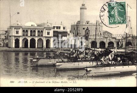 Alger Algerien, La Defense Mobile, Kriegsschiffe, Hafen, Planke | usage worldwide Stock Photo ...