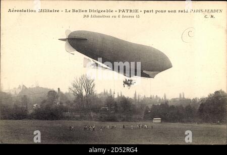Aérostation Militaire, le Ballon dirigeable République en pleine ...