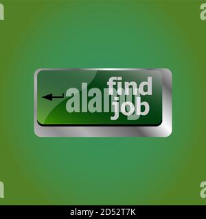 Searching for job on the internet. Jobs button on computer keyboard ...