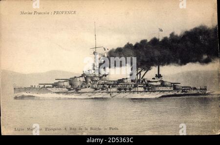 Französisches Kriegsschiff, Provence, Marine Militaire, Cuirassé ...