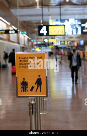 Check-in hall, check-in, departure, Arlanda Airport, Stockholm, Sweden ...