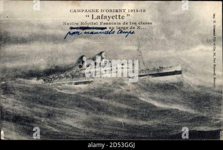 Französisches Kriegsschiff, Lazarettschiff, Lafayette, Navire Hôpital ...