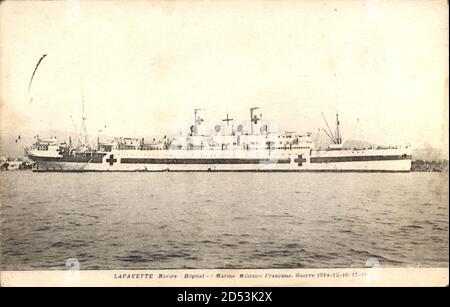 Französisches Kriegsschiff, Lazarettschiff, Lafayette, Navire Hôpital ...
