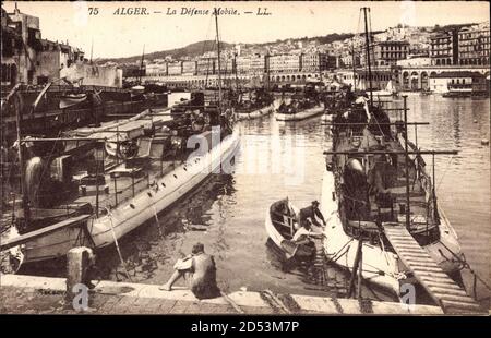 Alger Algerien, La Defense Mobile, Kriegsschiffe, Hafen, Planke | usage worldwide Stock Photo ...