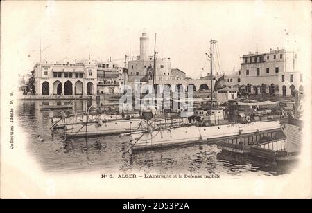 Alger Algerien, La Defense Mobile, Kriegsschiffe, Hafen, Planke | usage worldwide Stock Photo ...