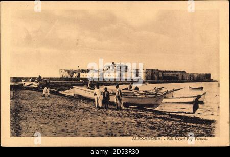 Alexandria Ägypten, Sidi Kayed Bey Fortress, Blick auf die Festung ...