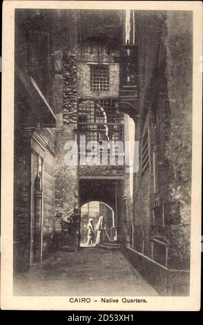 Cairo Kairo Ägypten, Native Quarters, Straßenpartie, Einheimische ...