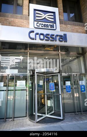 Crossrail London railway logo Stock Photo - Alamy