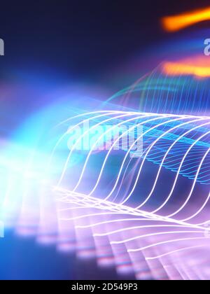 Progressive rhythmic neon curved lines for wallpapers and backgrounds ...