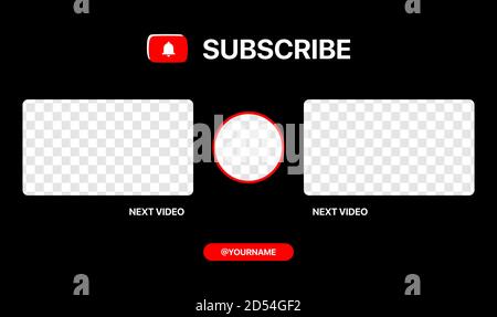 Youtube Clean Vector Wireframe For Your Vlog. Next Video. Subscribe ...
