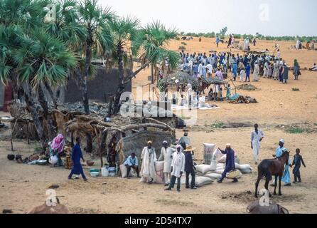 Market Day in Guidiguir, Niger, near Goure. September 1996 Stock Photo ...
