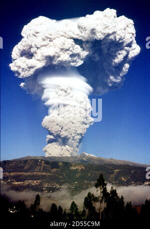 Ecuador, Pichincha, Quito, Major Explosion of Guagua Pichincha Volcano ...