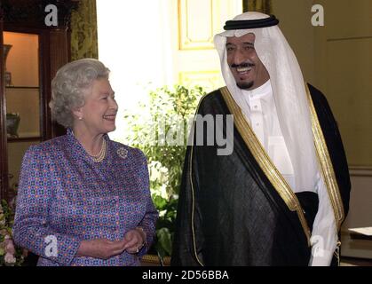 The Queen and Prince Salman bin Abdul Aziz of Saudi Arabia, before ...