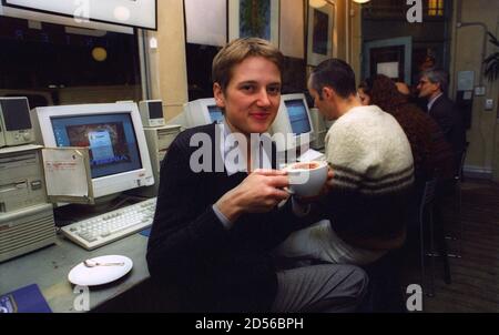 Cyberia the first internet cafe in London England 1994 Stock Photo - Alamy