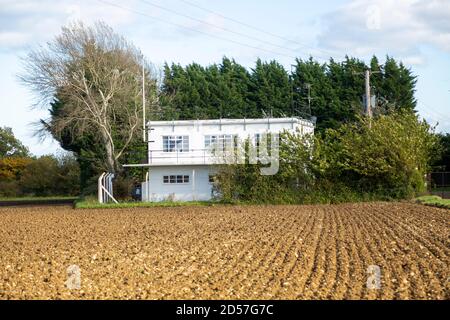 Control tower built 1942 former RAF station Hadstock Little Walden ...