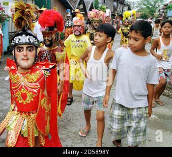 Moriones mask at the annual Moriones festival in the Philippines Stock ...